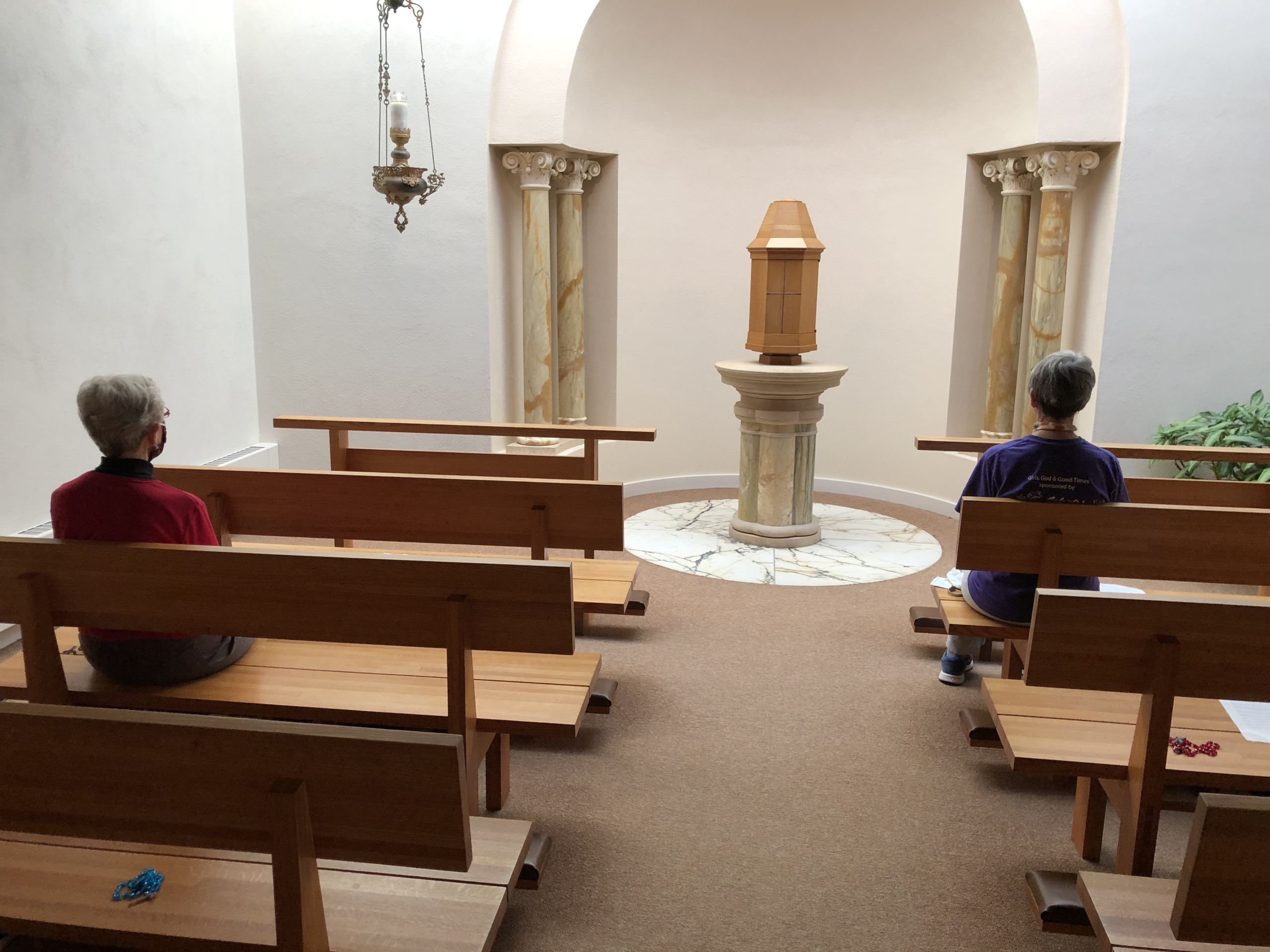 Pat Ruether & Lisa Rose Praying in Blessed Sacrament Chapel #1 - Saint ...